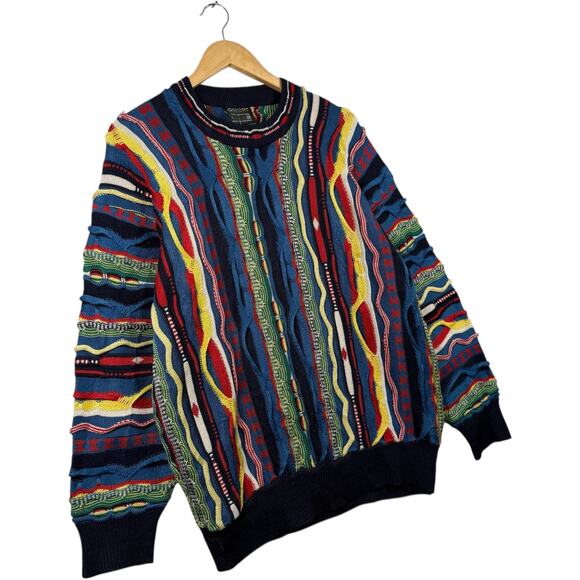 COOGI | Sweaters | Vintage Coogi 3d Knit Striped Textured Sweater L ...